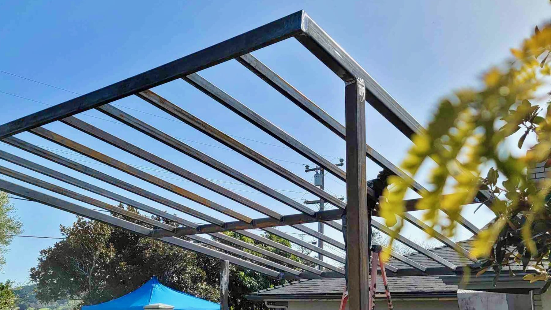Custom Steel Pergola Fabrication and Erection | J & M Welding Inc.